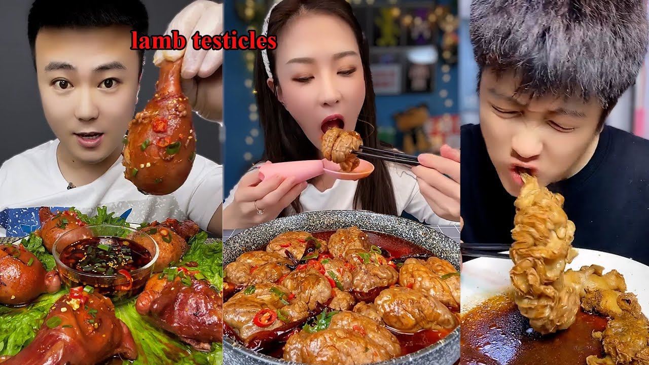 [ASMR] 🐑 lamb testicles🐷pig brain🐮cow intestine fat MUKBANG: 리얼사운드 먹방 ...