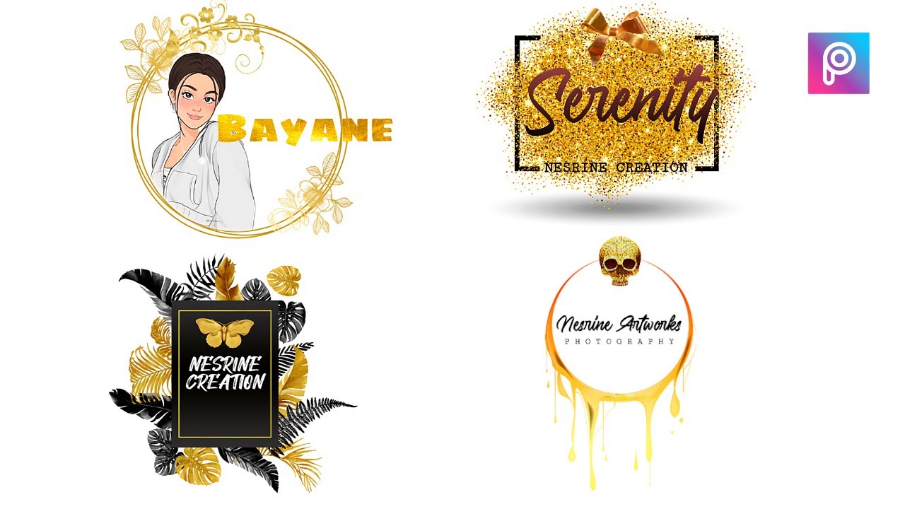 Create Modern Gold Logo With Mobile | Picsart Editing Tutorial - YouTube