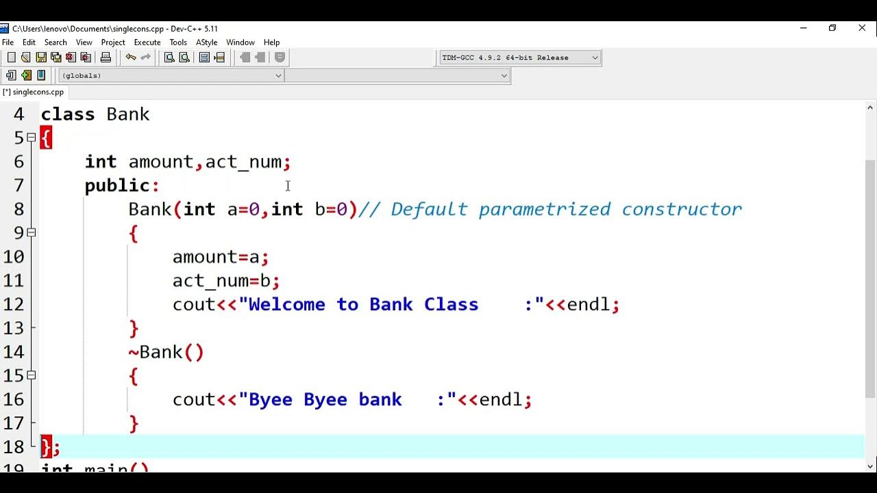 CONSTRUCTOR AND DESTRUCTOR IN SINGLE INHERITANCE | CONSTRUCTOR WITH ...