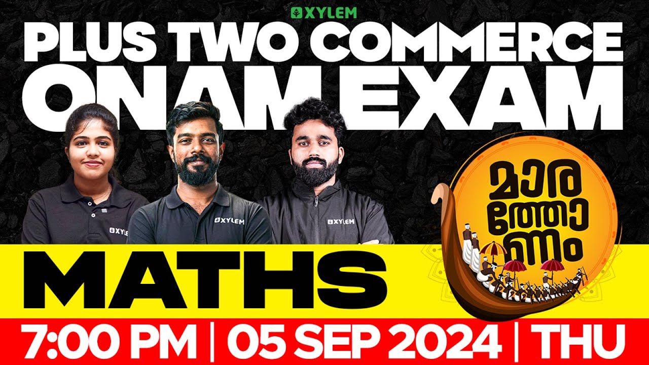 Plus Two Commerce - Onam Exam Booster - Maths | Xylem Plus Two Commerce - YouTube