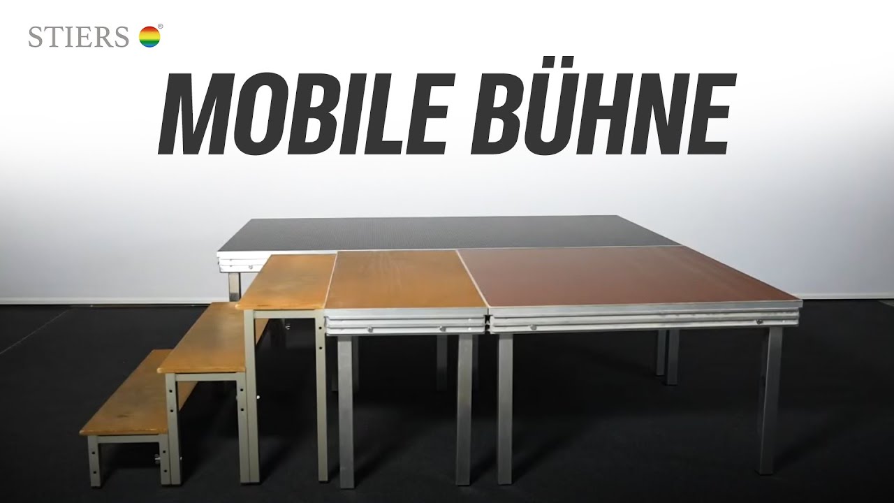 Mobile Bühnen extra leicht und Podeste für Festeinbau - YouTube