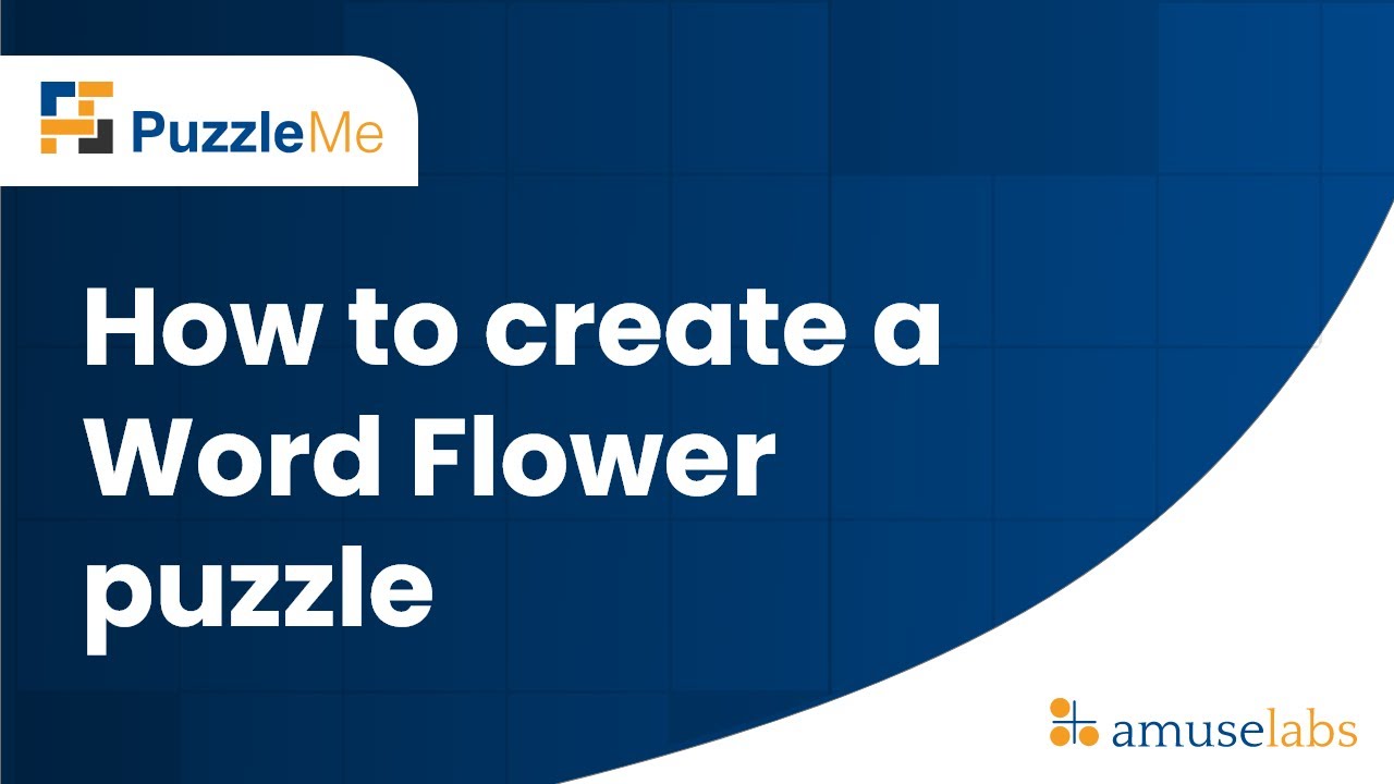 How to create a Word Flower puzzle - YouTube