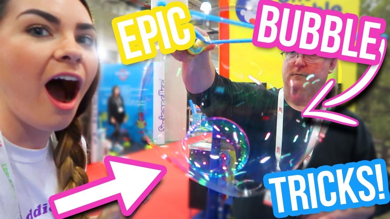 CRAZY BUBBLE TRICKS YOU HAVE TO TRY!! Toy Fair NY 2018 - YouTube