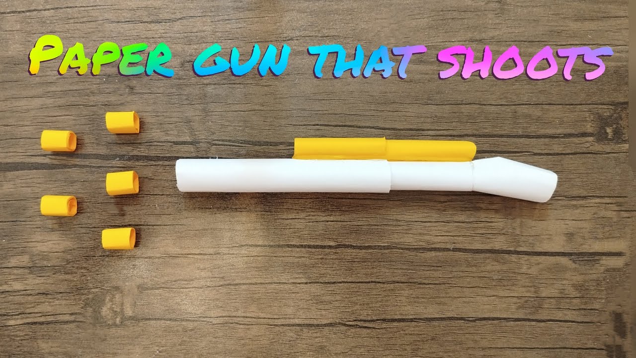How to make paper gun easy and fast that shoots | Paper gun | How to ...