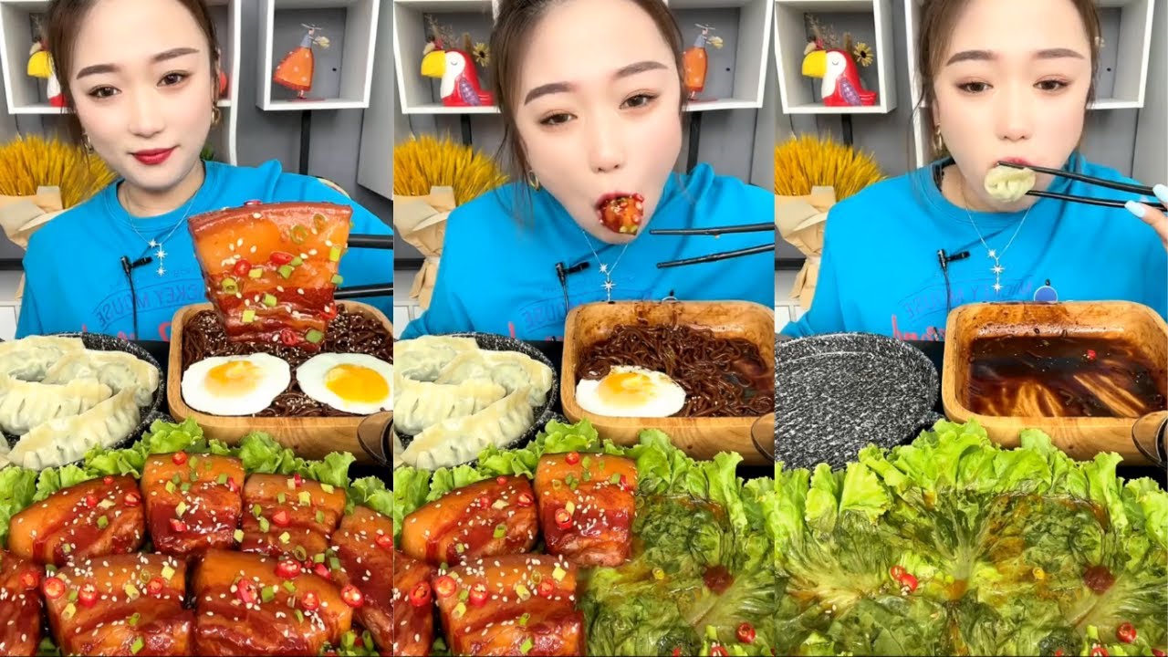 Cute Girl Eating Food So Yummy Mukbang ASMR Ep350 | 可爱的女孩吃食物如此美味 Mukbang ASMR Ep350 - YouTube