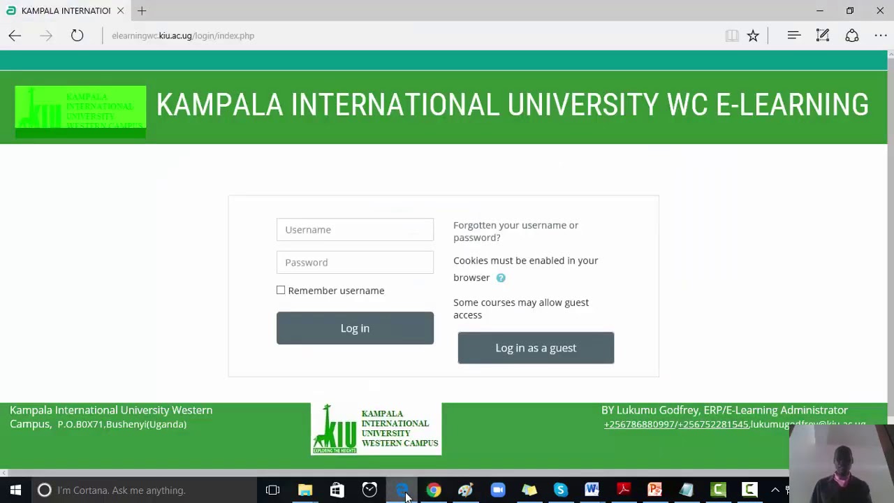 Video conferencing illustration using BigblueButton embedded in KIU ...