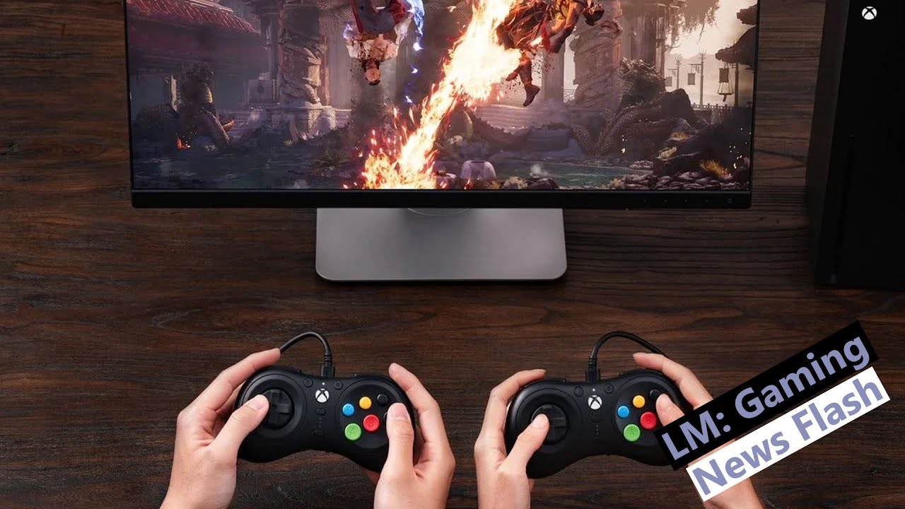 New 8BitDo Xbox 6 Button Fight Controller - Gaming News Flash - YouTube