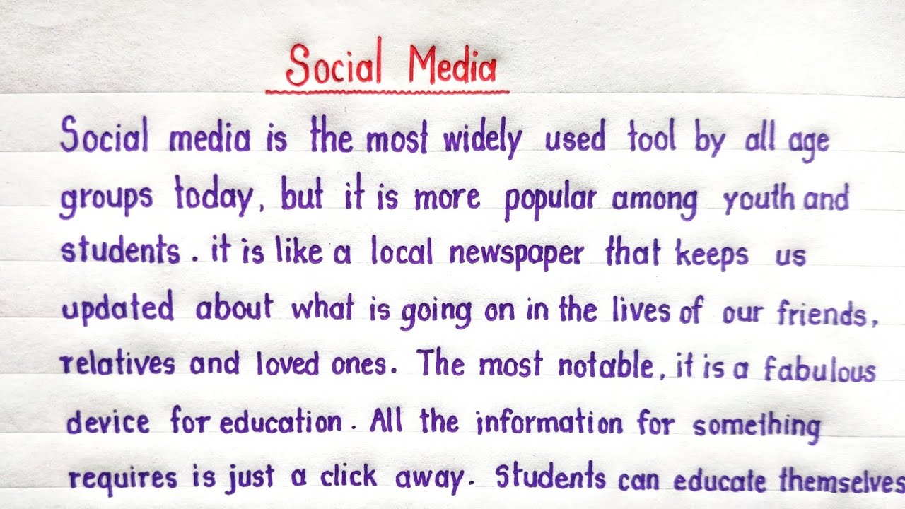 Short paragraph on SOCIAL MEDIA - Learn about social media - YouTube