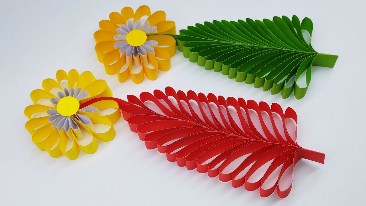 Decoration Flower Leaves - Paper Flower and Leaf Decoration ...