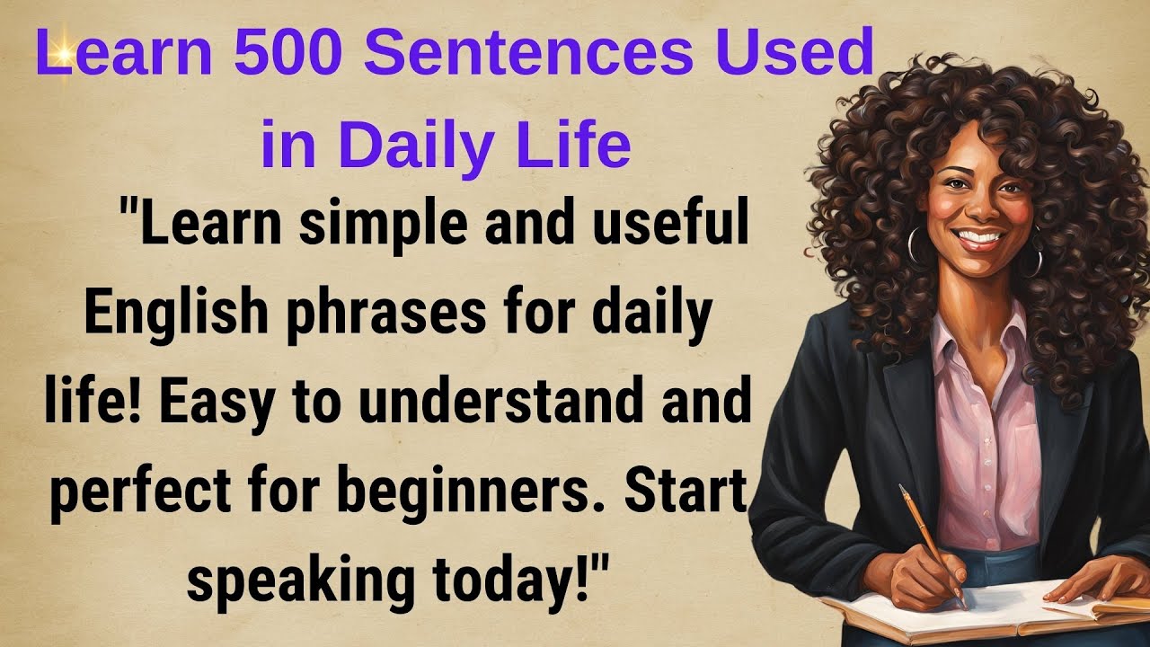 '41-50' Learn 500 Sentences Used in Daily Life | English Dialogue ...