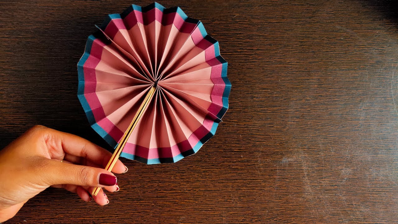 Easy paper fan making - YouTube