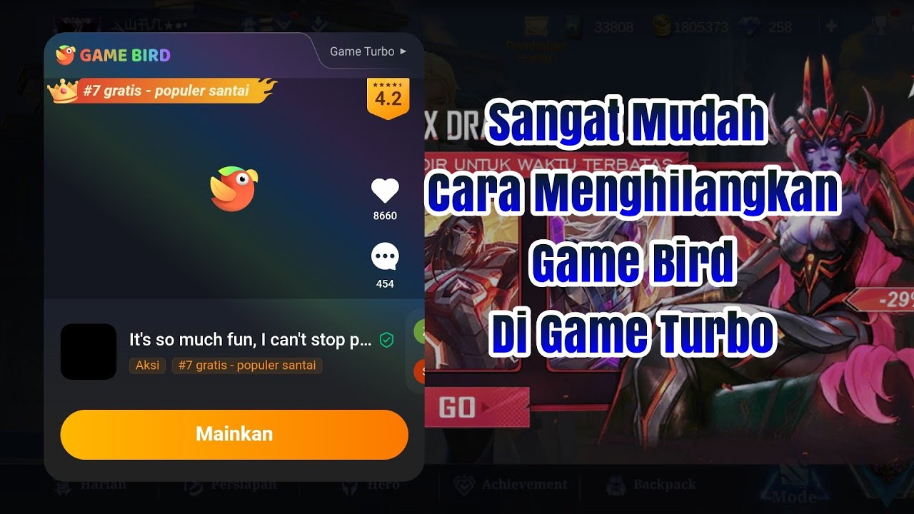 Cara Menghilangkan Game Bird di game turbo - YouTube
