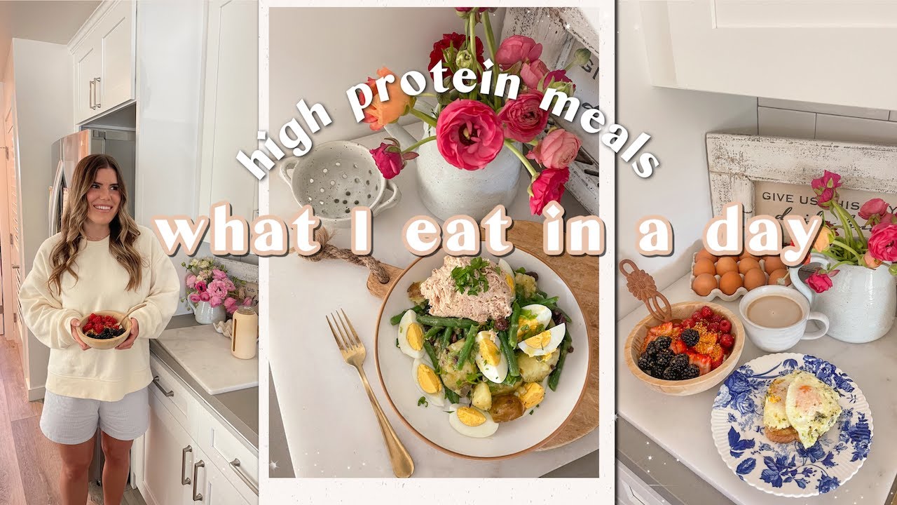 What I Eat in a Day! | easy healthy high-protein meals + how I get ...