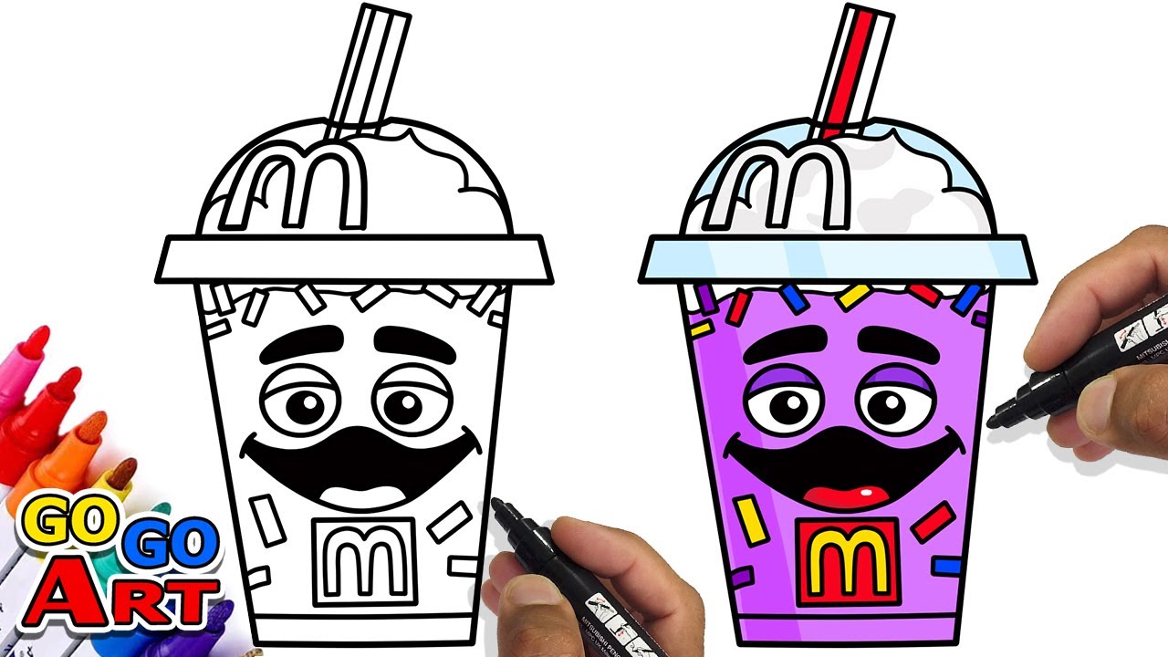 How to Draw GRIMACE SHAKE McDonald's - YouTube