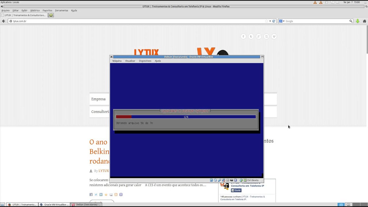 Curso de Asterisk/Linux - Instalando o Debian 7 Wheezy - LYTUX - YouTube