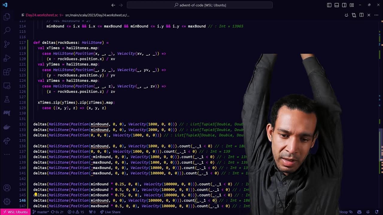 [Day 24] Live Coding Advent of Code 2023 in Scala - YouTube