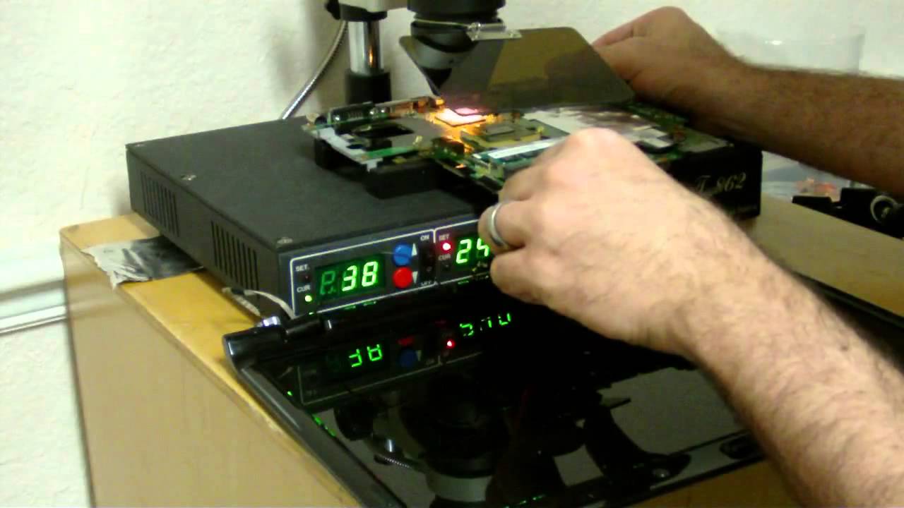 HP DV2000 Blank Screen Nvidia video problem. BGA reflow Fix! - YouTube