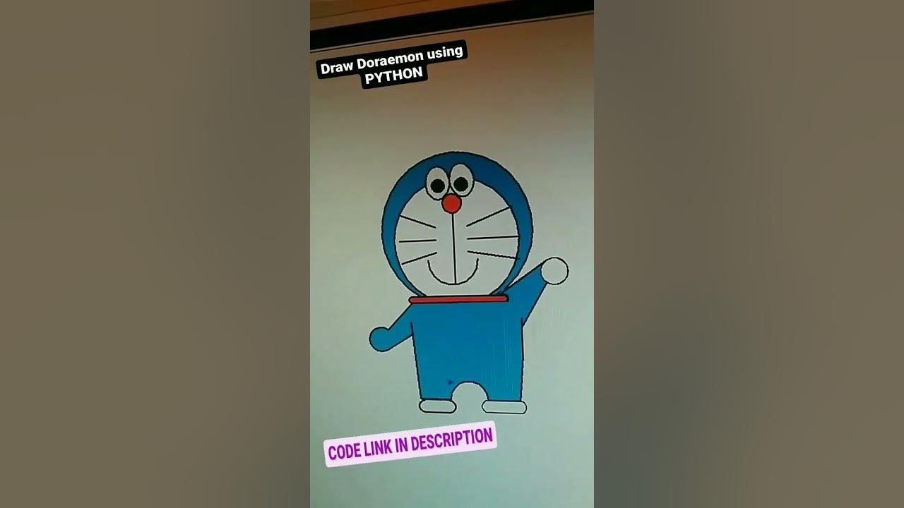 ️ How To Draw Doraemon Using Python Draw Doraemon 🔥 Source Code Python Turtle Arts 1480