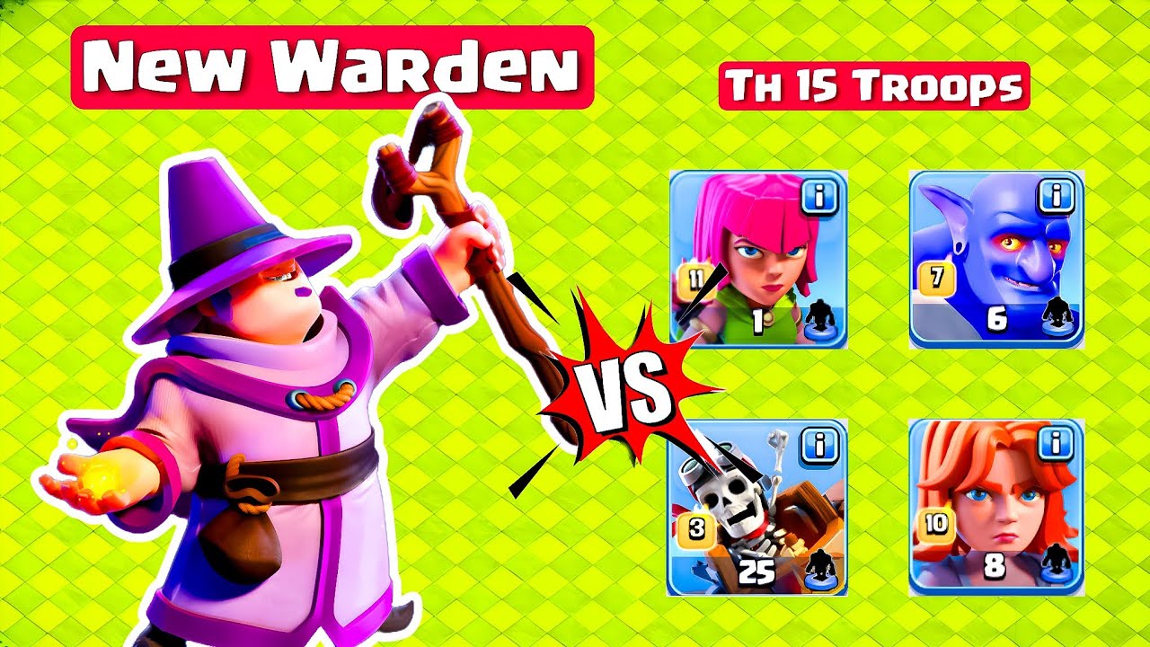 Apprentice Warden vs TH 15 *max* Troops Face Off! - Clash of Clans ...