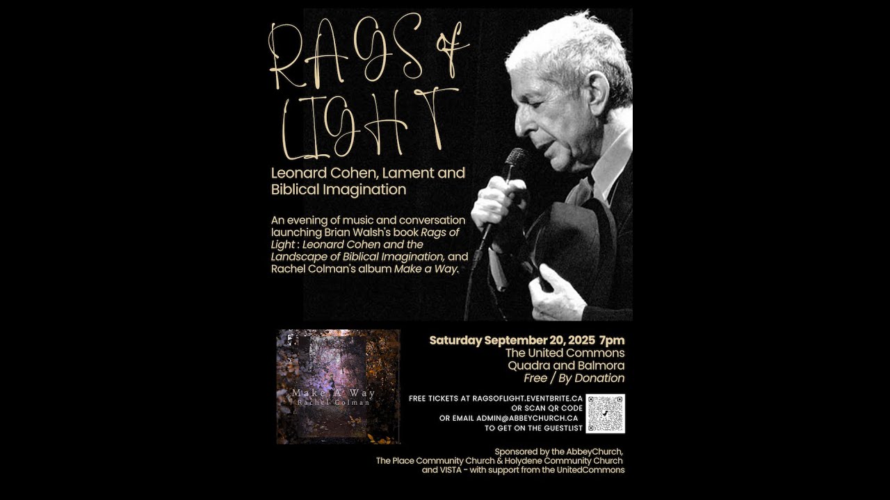 Rags of Light : Cohen, Lament and Biblcal Imagination with Rachel ...