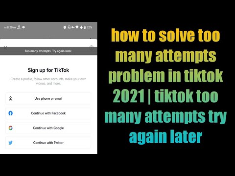 how to solve too many attempts problem in tiktok 2021 | tiktok too many ...