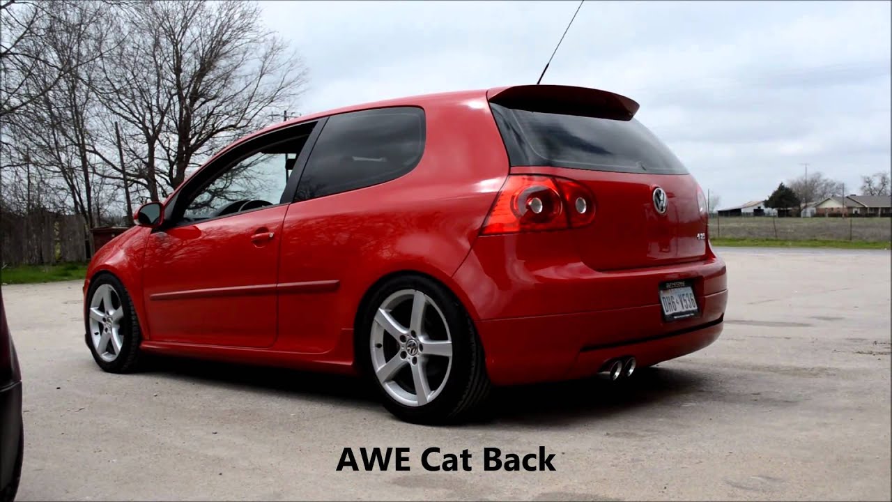 MKV Rabbits Eurojet vs AWE Exhaust - YouTube