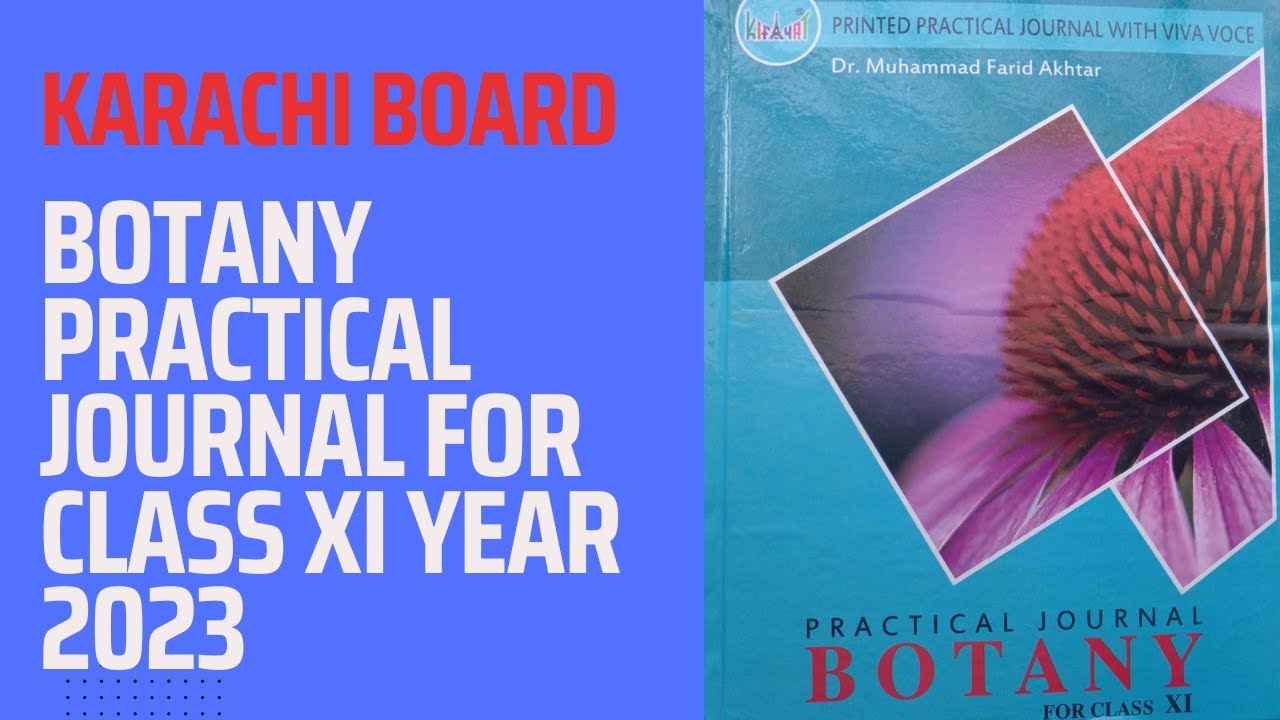 Botany Practical Journal Class XI #botany #Botanyjournal #karachiboard ...
