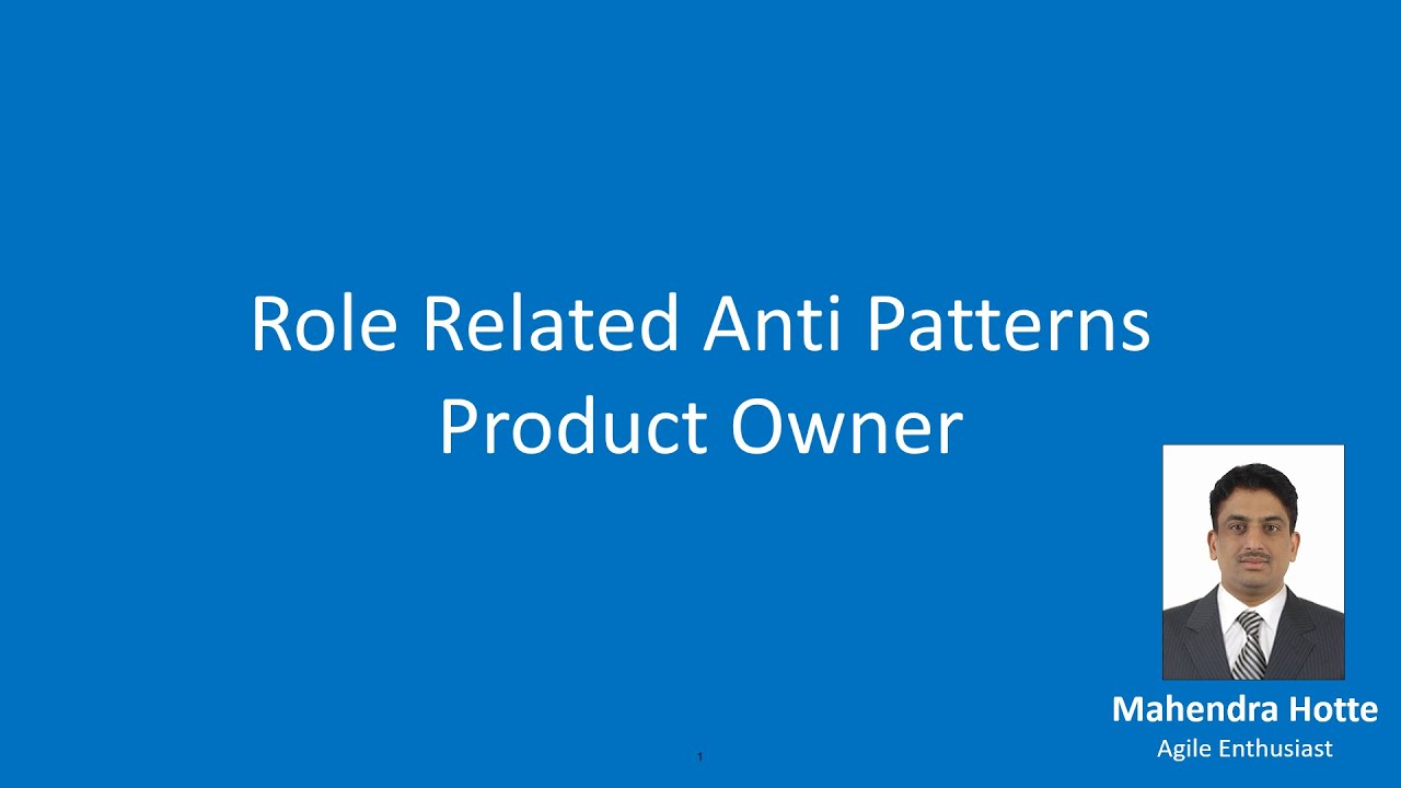 Product Owners Anti Patterns - YouTube