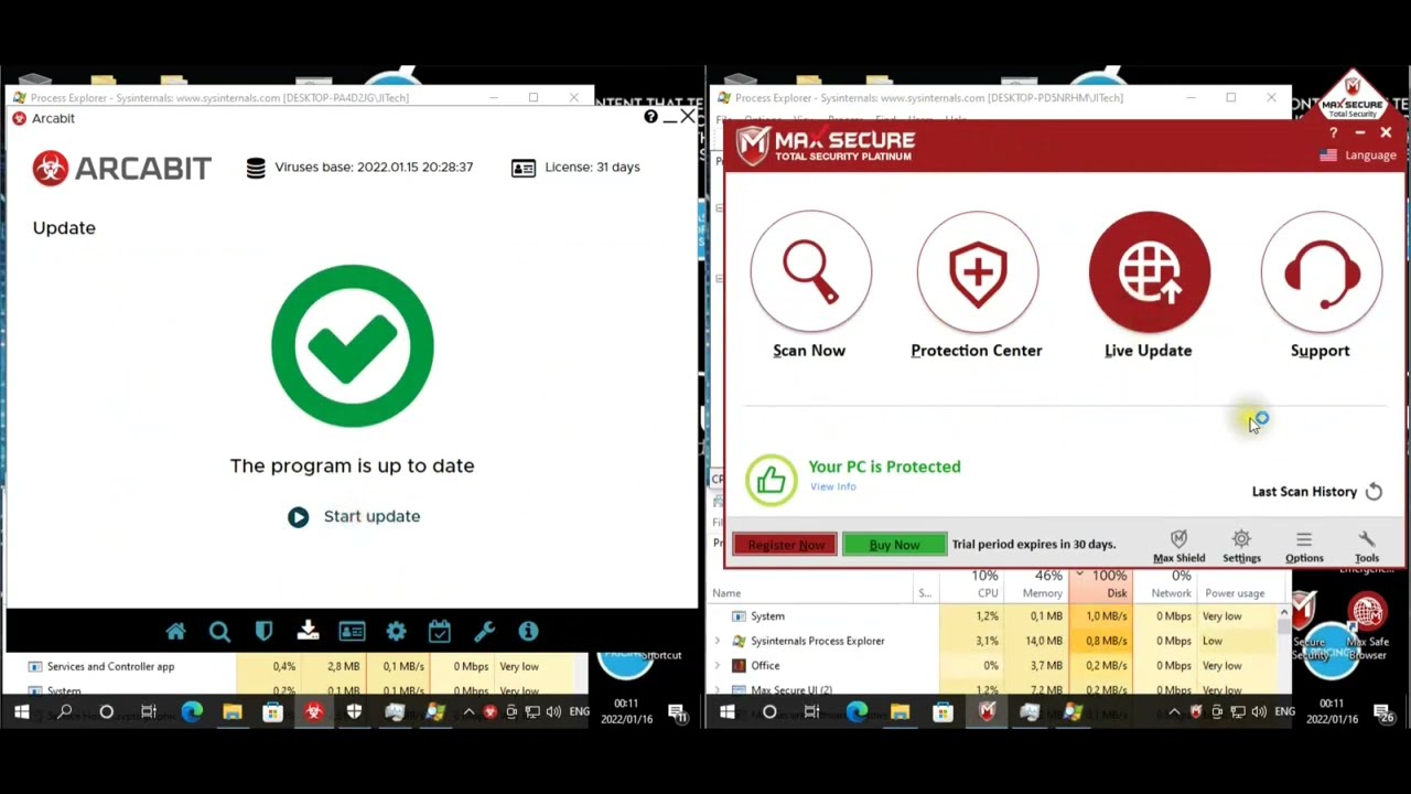 Arcabit Internet Security vs MaxSecure Total Security with new samples ...