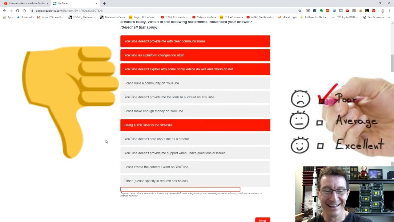 It's Youtube Creator Survey Time Again! Yipee! - YouTube