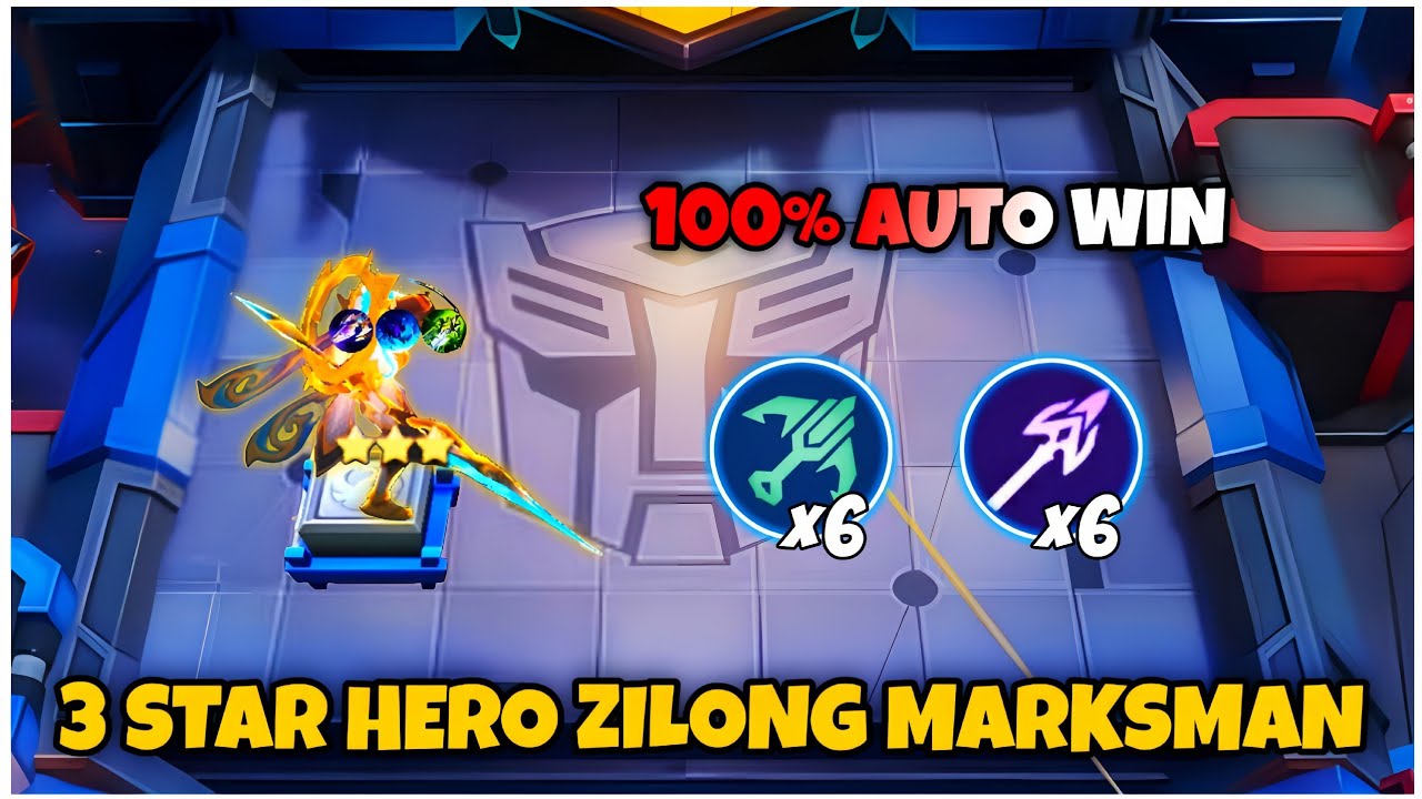 MAGIC CHESS 3 STAR HERO ZILONG MARKSMAN AUTO WIN: LING SKILL 1 MLBB ...