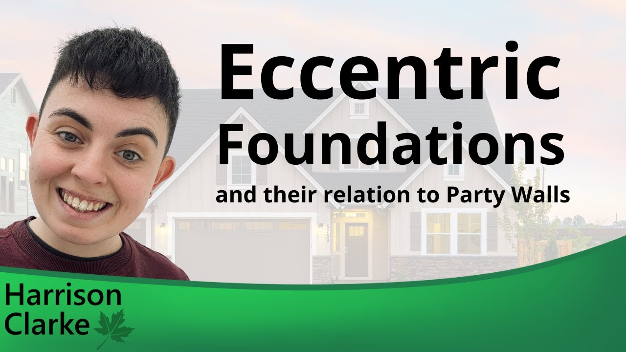 Eccentric Foundations and their relation to Party Walls - YouTube