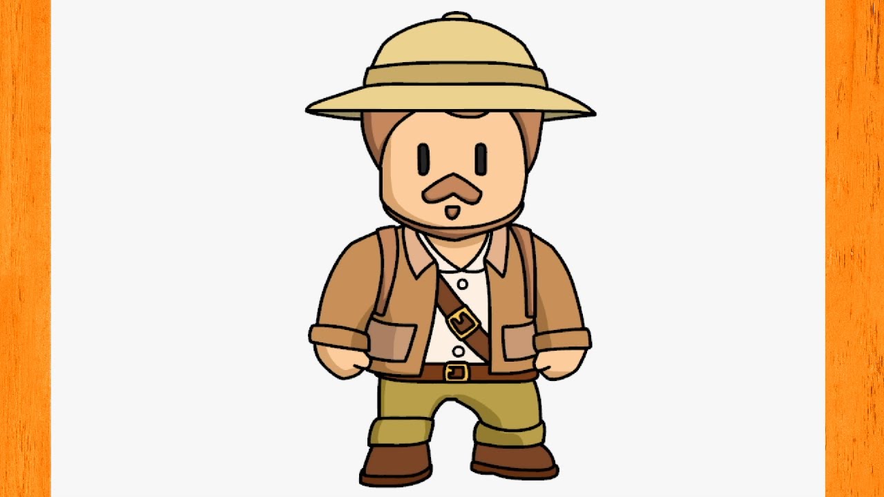 Como dibujar a Mr Beast Indiana Jones de Stumble Guys - YouTube
