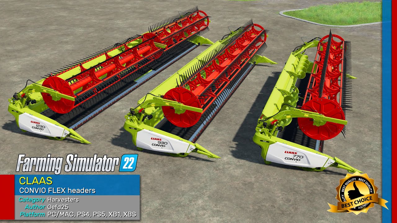 FS22 | CLAAS CONVIO FLEX headers for TUCANO, TRION and LEXION - Farming ...