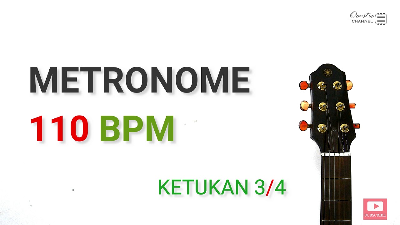 Metronome Tempo 110 BPM (Ketukan 3/4) - YouTube