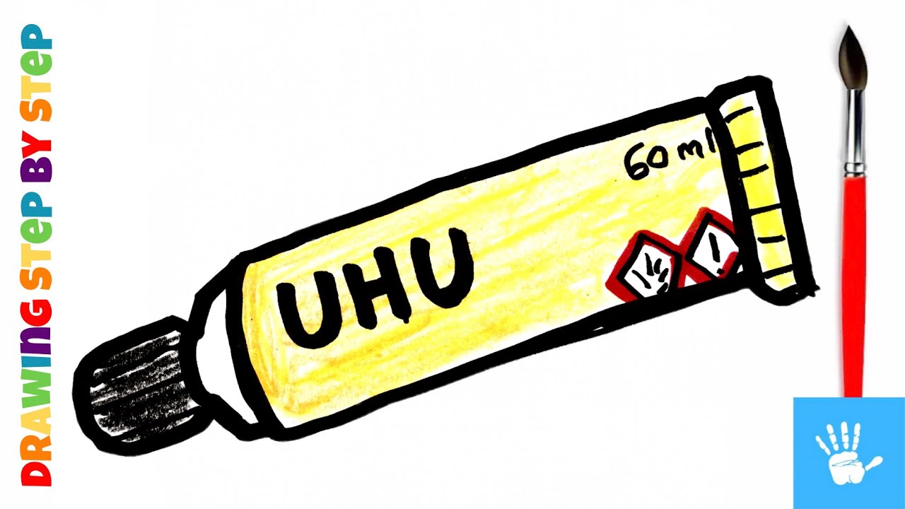How To Draw a Tube of UHU Glue for Children - YouTube