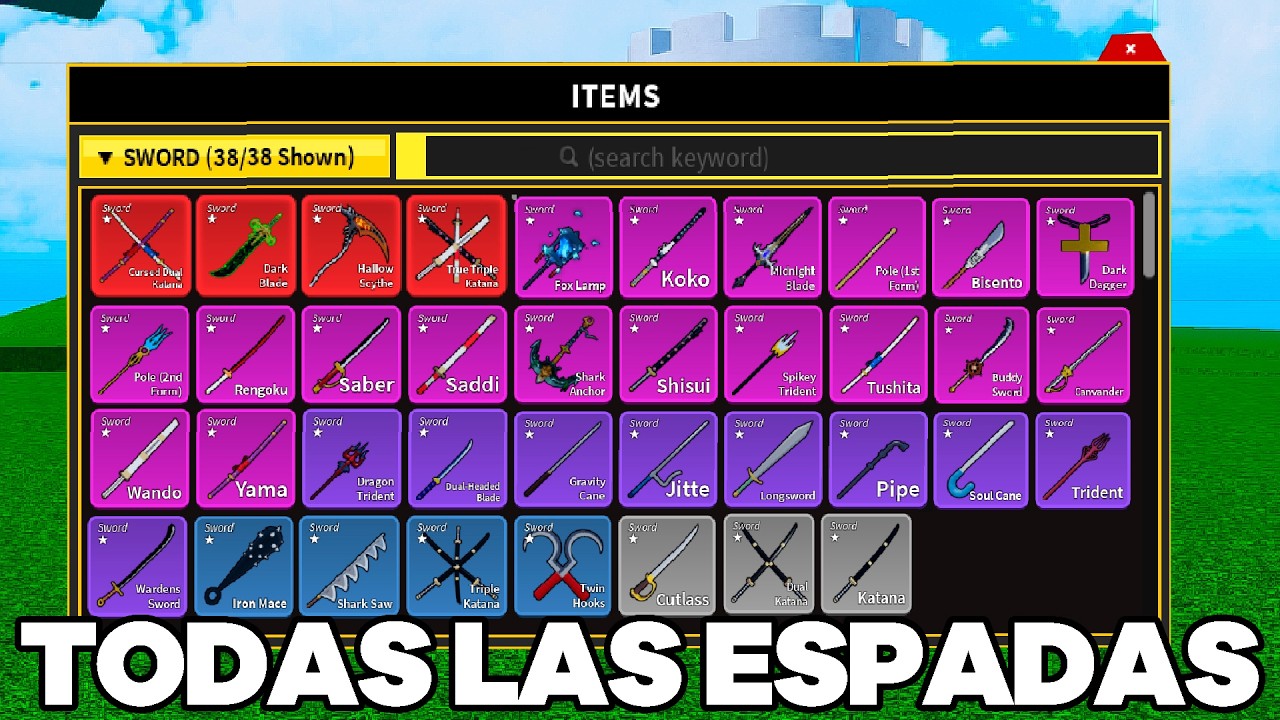 ¡CONSEGUI TODAS LAS ESPADAS DE BLOX FRUITS EN 24 HORAS! - YouTube