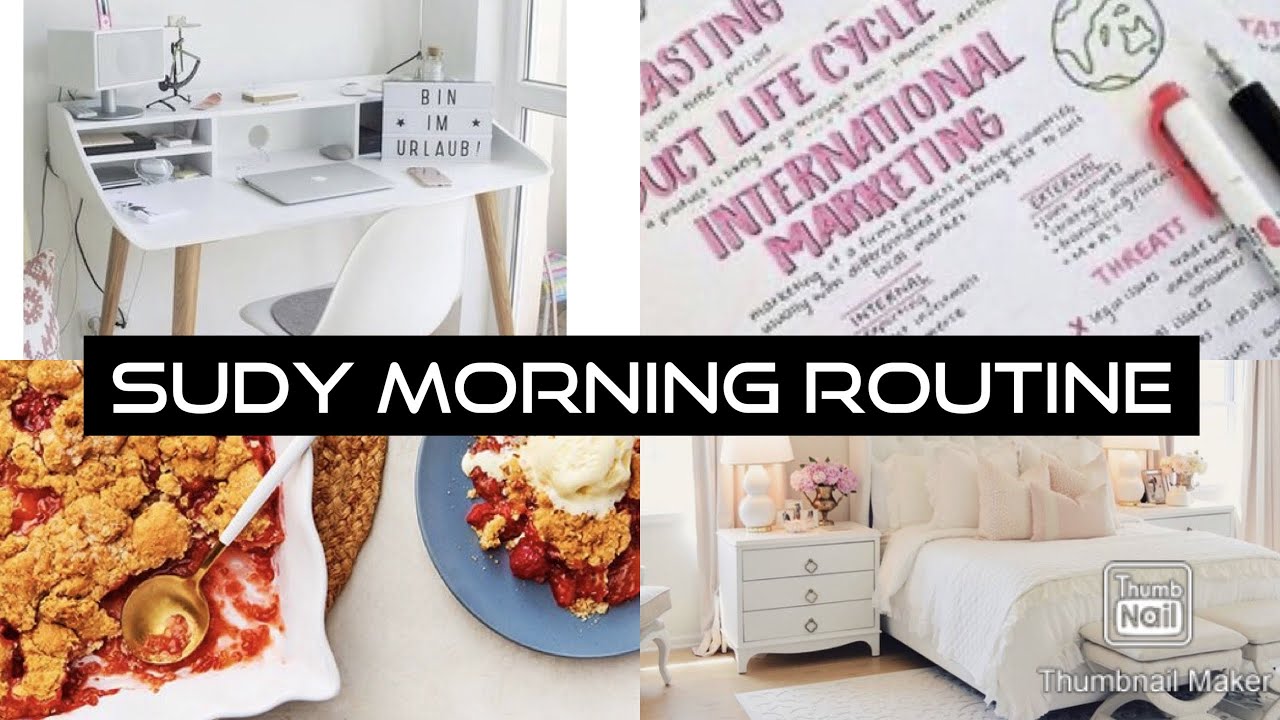 My motivated study morning routine *updated*| study mind - YouTube