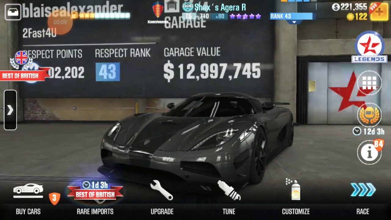 CSR2|driving my favorite car Koenigsegg Agera R - YouTube