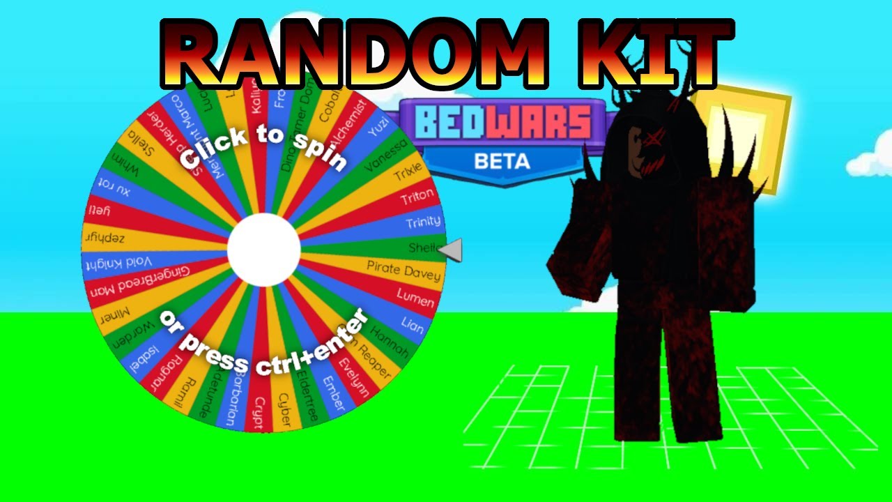 RANDOM WHEEL Of KITS in Roblox Bedwars.. - YouTube