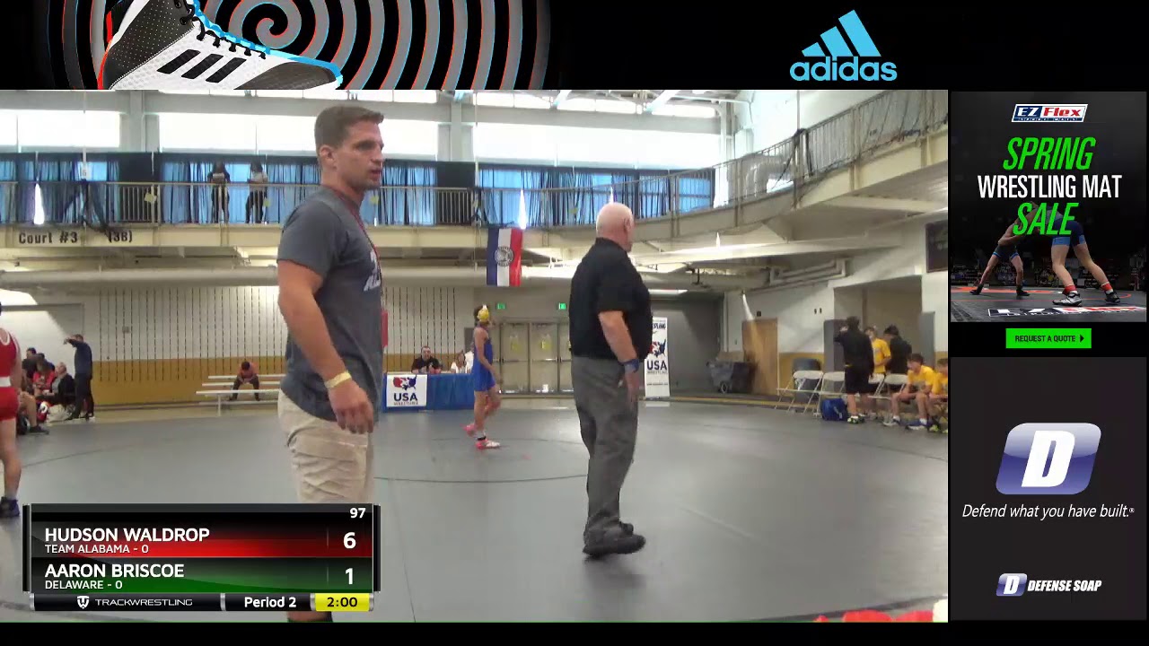 Mat 12 97 Hudson Waldrop Team Alabama Vs Aaron Briscoe Delaware - YouTube