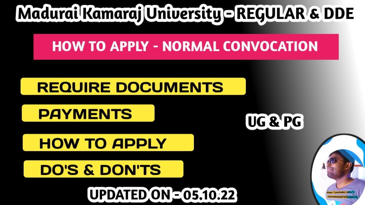 How To Apply Your | Normal Convocation | Revised 01.11.22 PDF IN DISCRIPTION | Regular & DDE ...