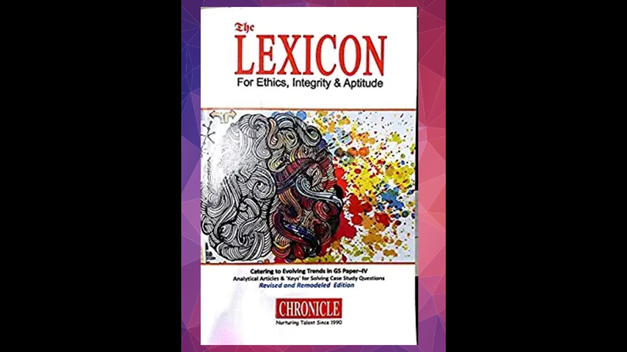 Lexicon book for ethics,integrity & aptitude - YouTube