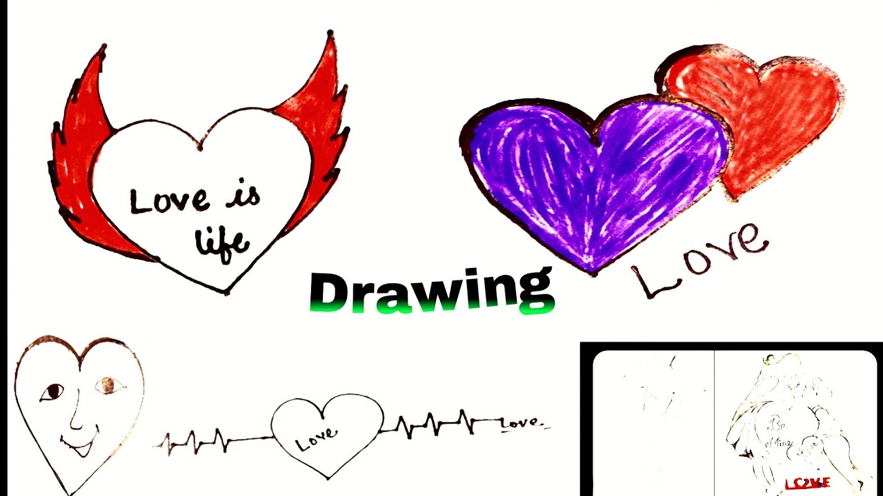 Heart and tetu drawing.#drawing #heartdrawing - YouTube
