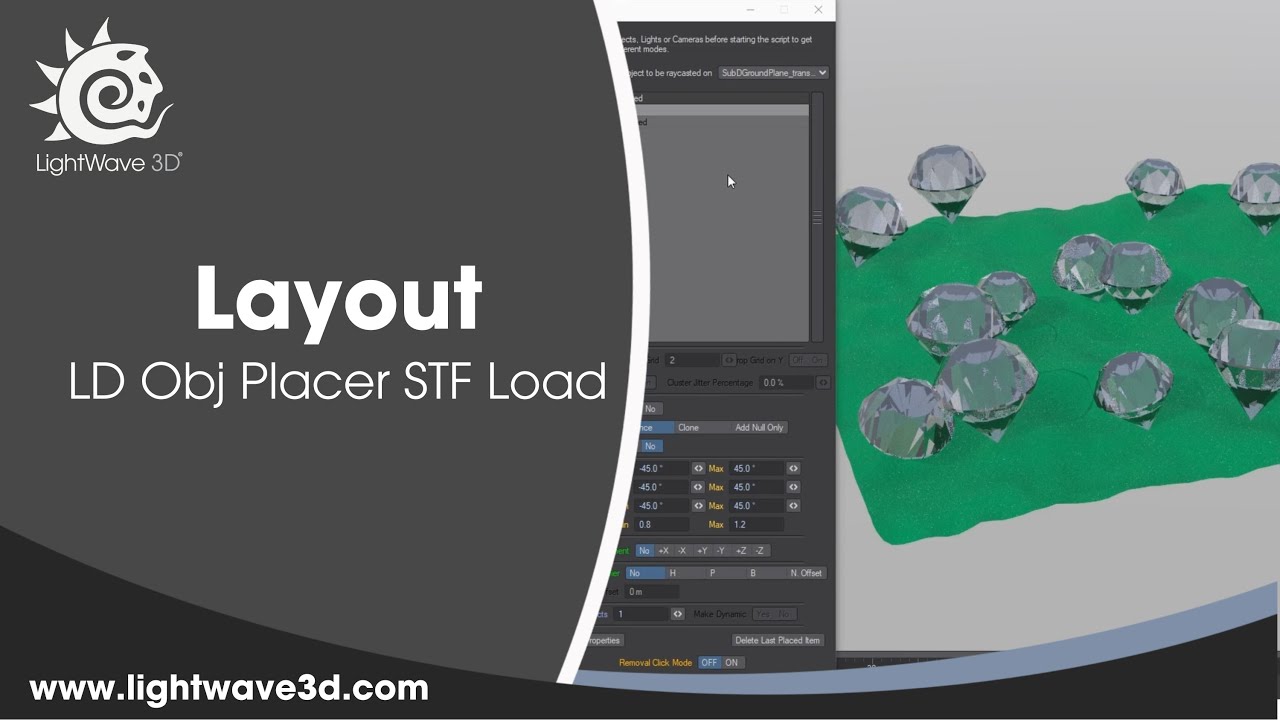 Lightwave 3D LD Obj Placer STF Load - YouTube