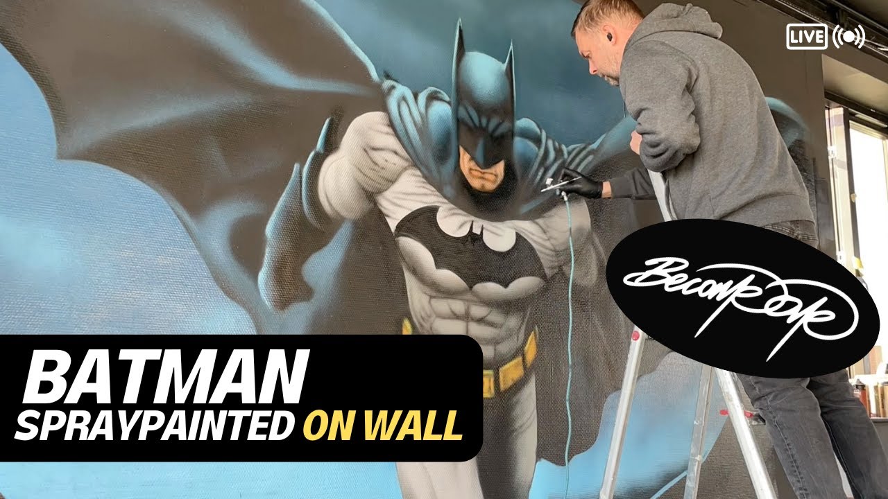 Batman Mural - Spray Painted On Wall - YouTube