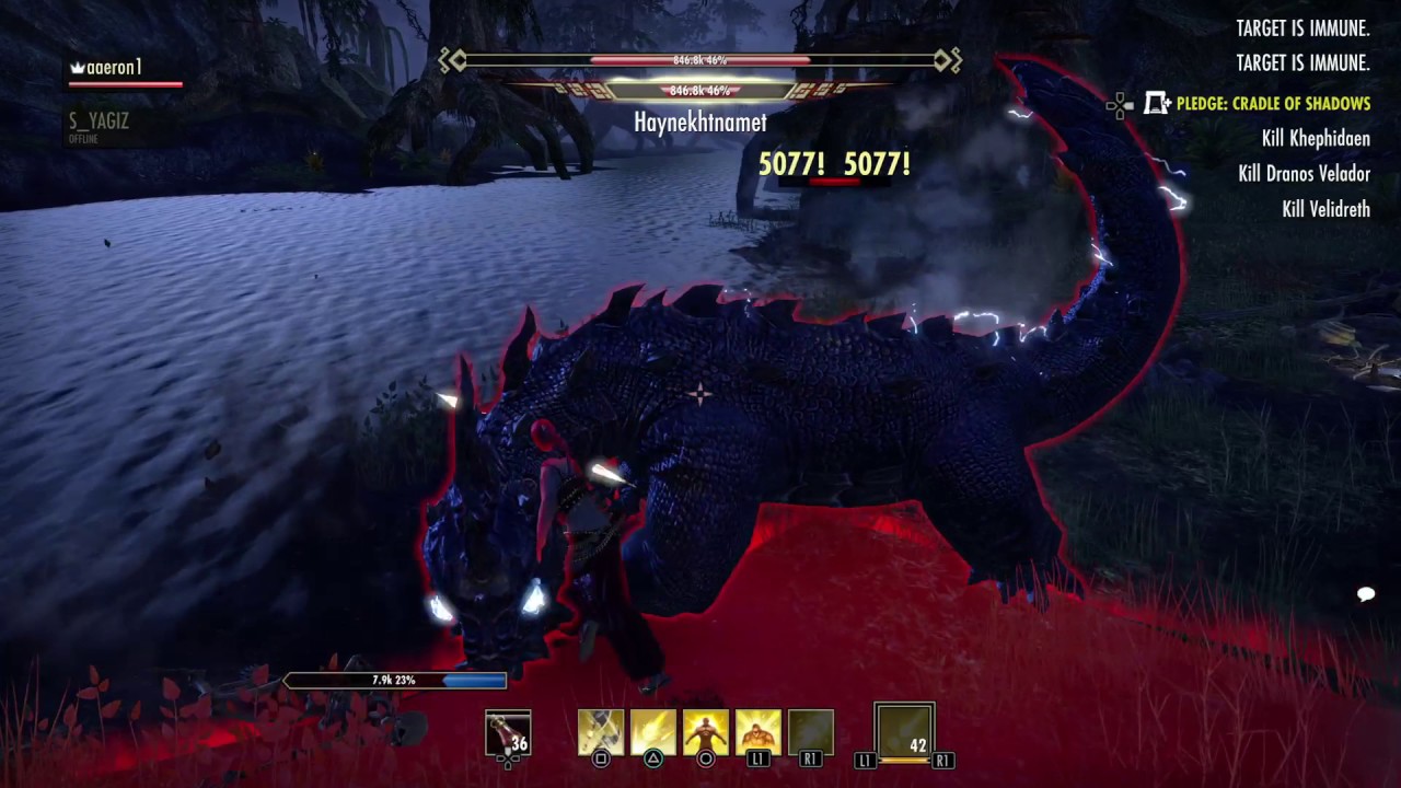 The Elder Scrolls Online: Shadowfen world boss solo 1 - YouTube
