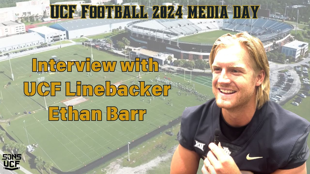 UCF Football Media Day 2024 - Interview with LB Ethan Barr - YouTube