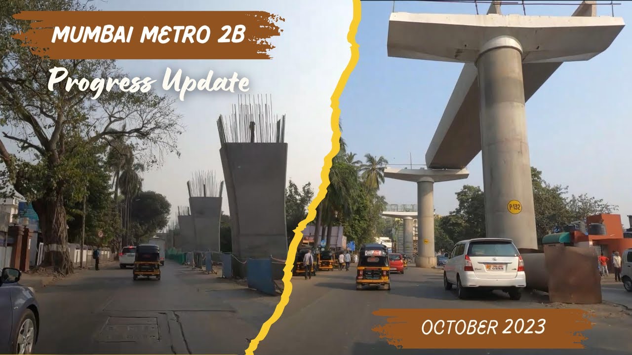 Mumbai Metro 2B progress - October 2023 - Part 1 | Andheri West to ...