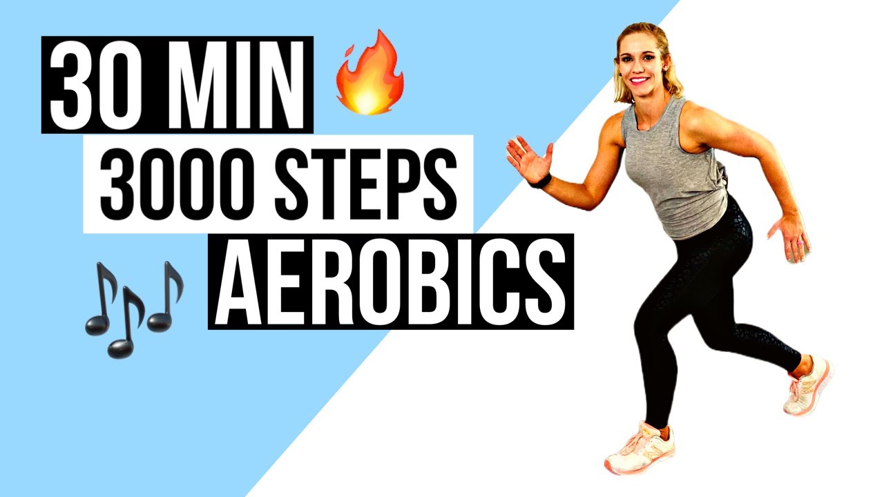 30 min Fun Walking Workout Cardio Aerobics | Fat Burning All Standing ...